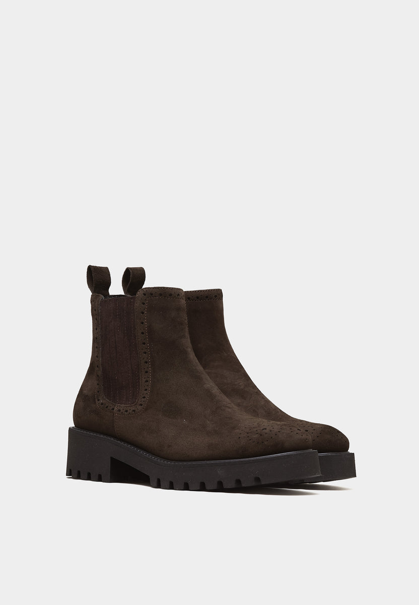 Brogue 108 Chelsea Boot Testa Di Moro Amalfi Suede – Schuberts Footwear